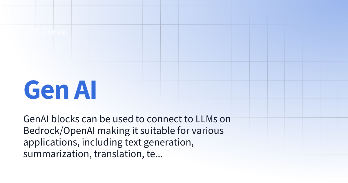 Gen AI | Zerve User Documentation